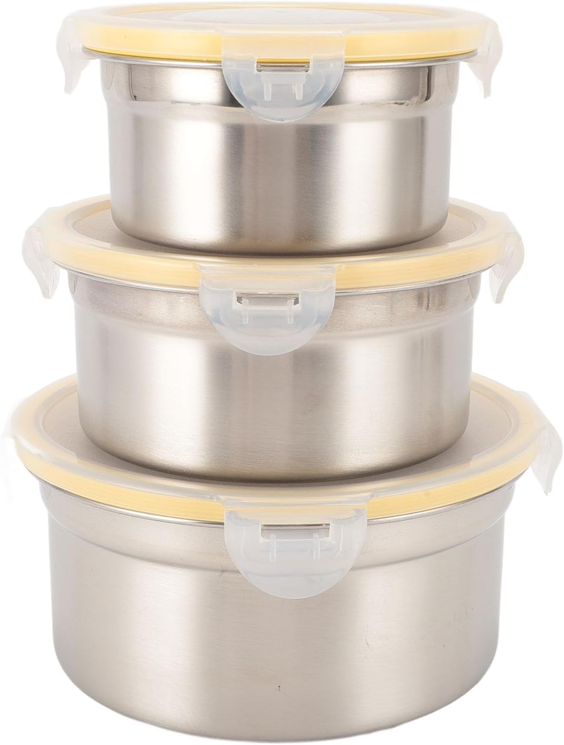 Amazon.com: Stainless Steel Food Storage Containers with Lids 3PCS Set ...