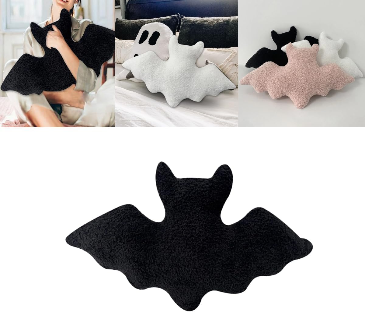 Amazon.com: Rvikurc Halloween Bats Plush Pillow, 16 Inch Bat Shaped ...