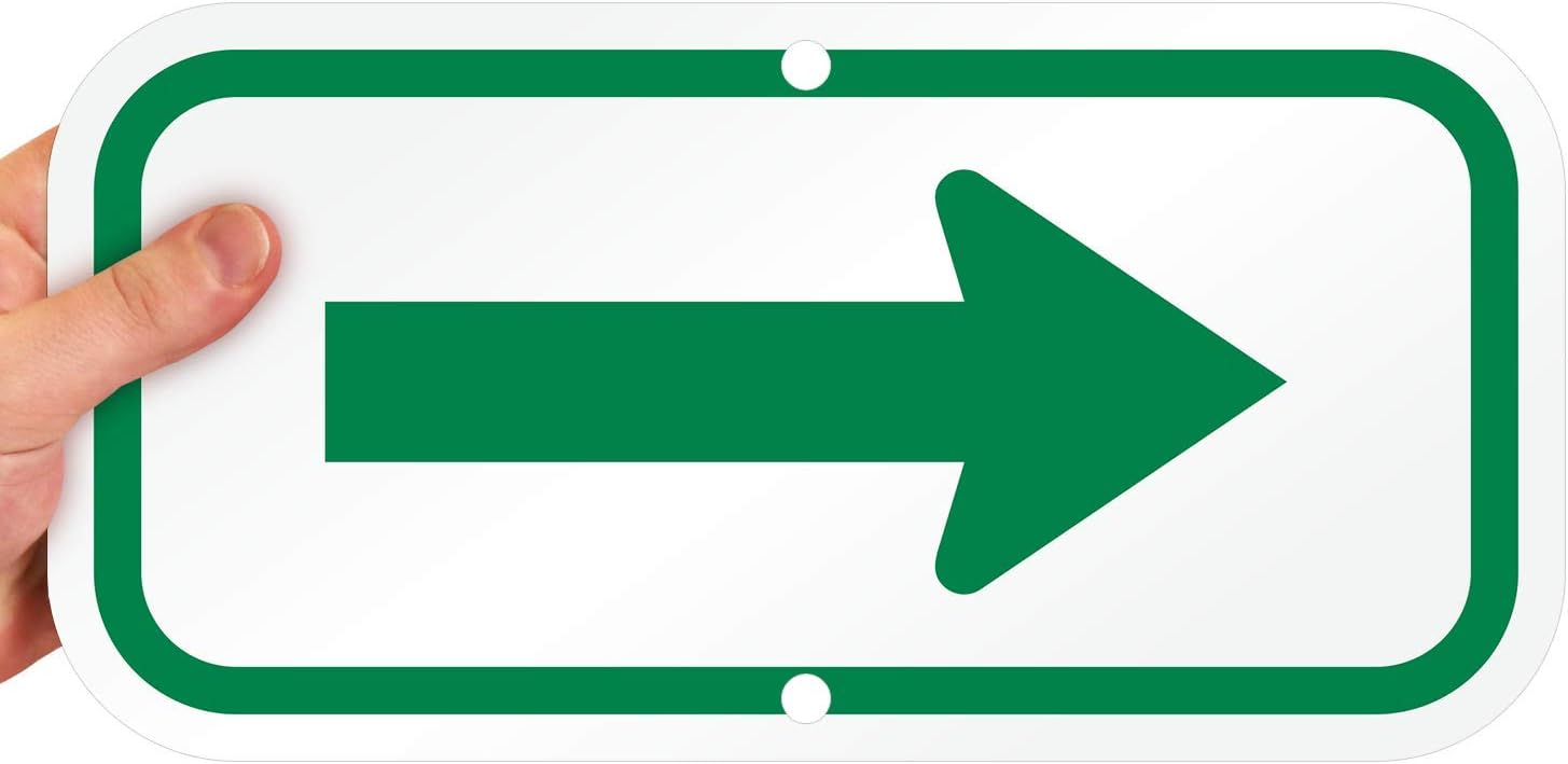 Amazon.com: 2-Pack Arrow Sign,for Indoor or Outdoor Use，12"x 6" .04 ...