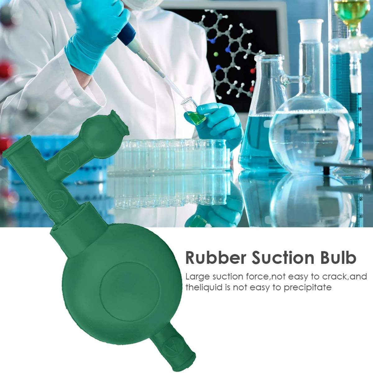 Eurobuy Lab Pipette Filler Bulb, Rubber Suction Bulb Safe Pressure ...
