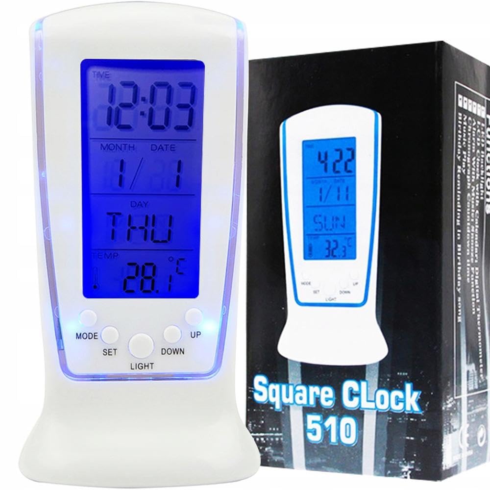 Buy Appigo Led Digital Alarm Clock LCD Calendar Thermometer Electronic ...