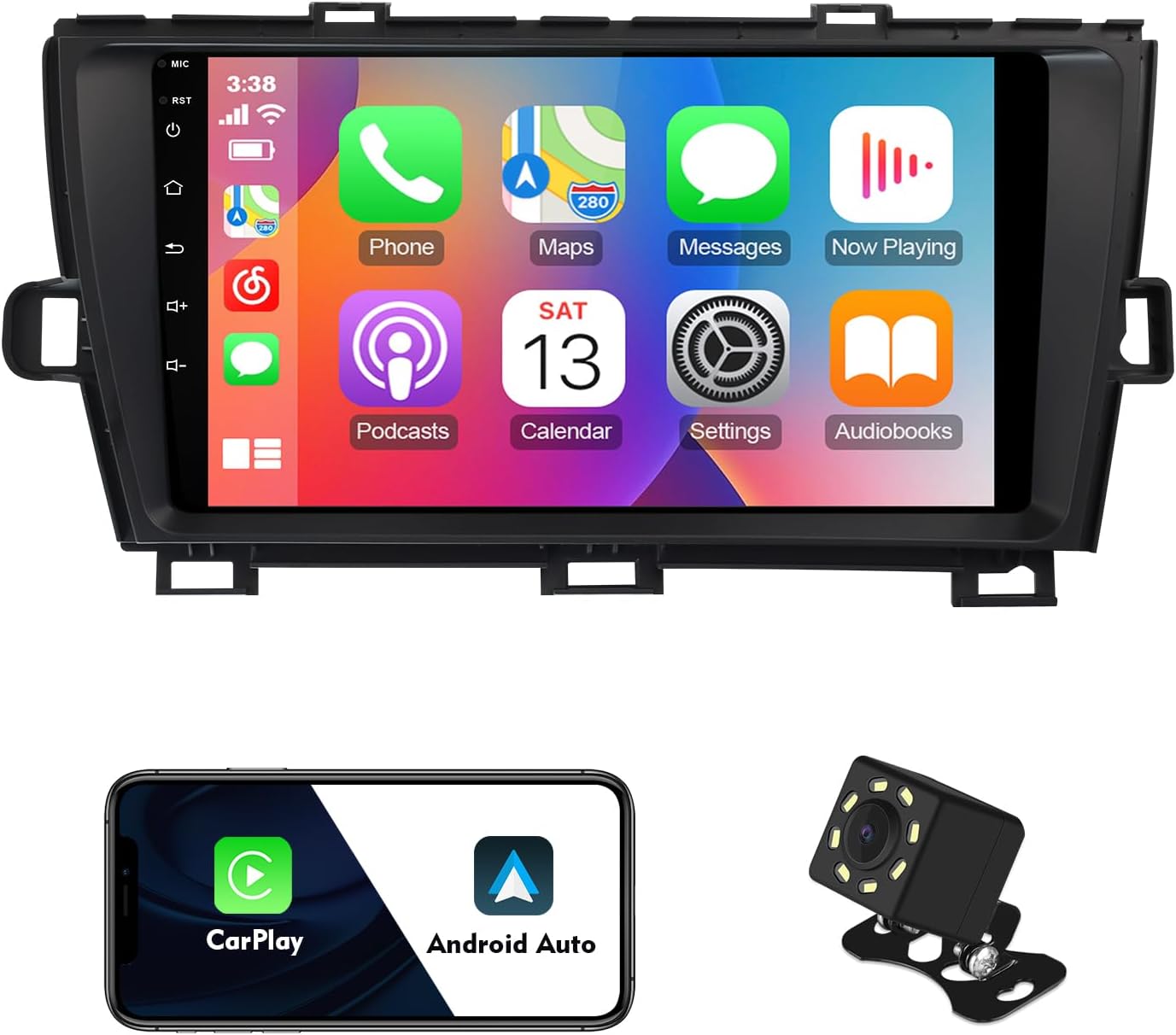 Amazon.com: 9-inch Android 12 Double Din Car Stereo for Toyota Prius ...