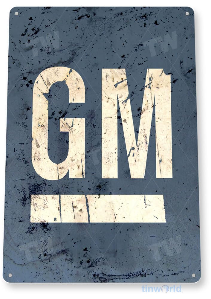 Amazon.com: Tinworld TIN Sign C203 Gm General Motors Blue Rustic Retro ...
