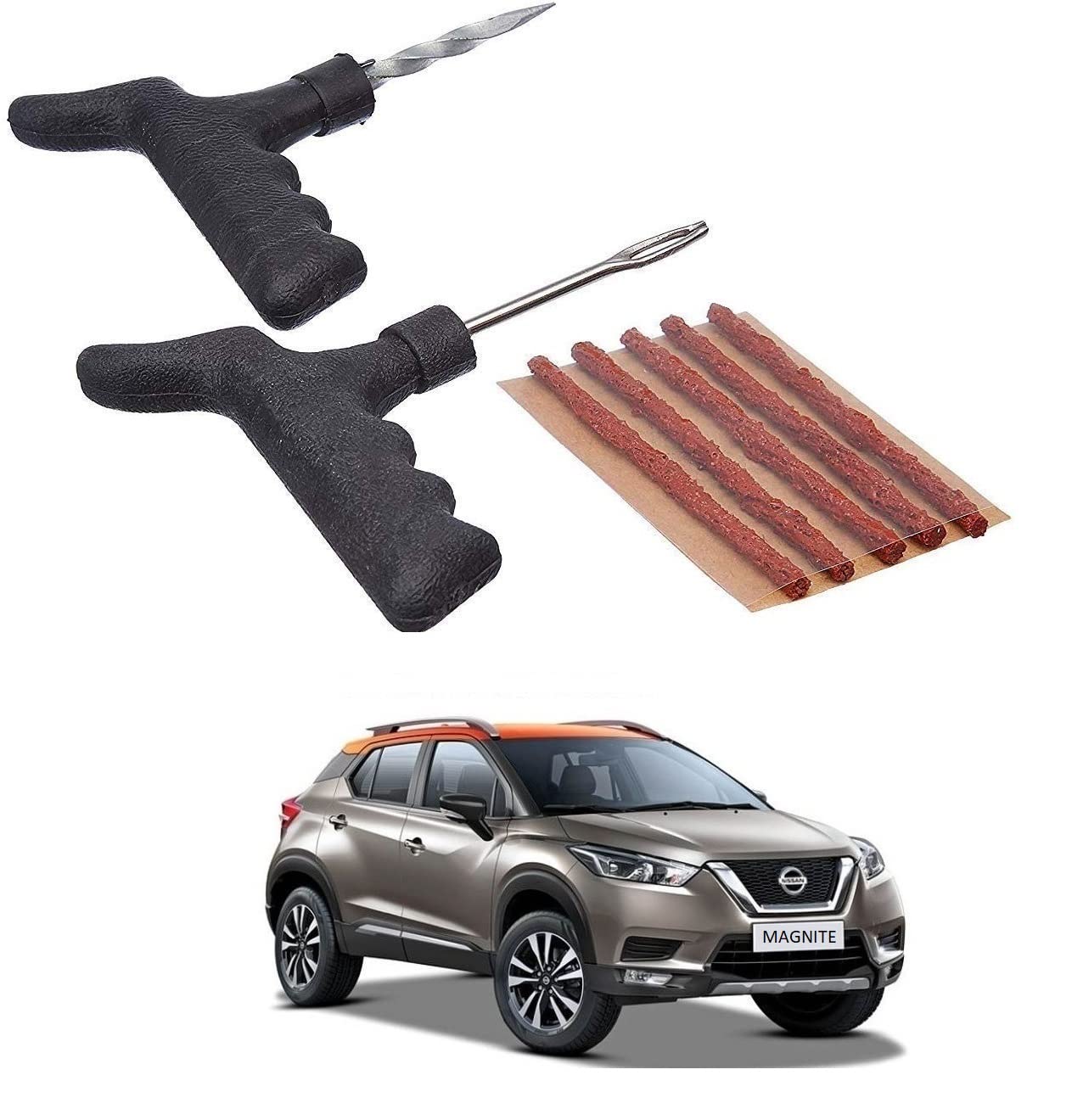 Car Bike Auto Tubeless Tire Tyre Puncture Repair Tool Kit Safety ...