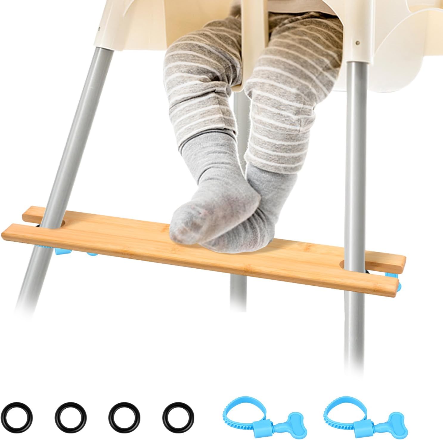 Baby High Chair Foot Rest Universal Bamboo High Chair Footrest ...