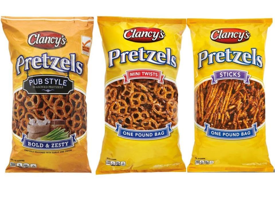 Amazon.com: Clancy's Pretzels Variety Pack: Pub Style, Mini Twists ...