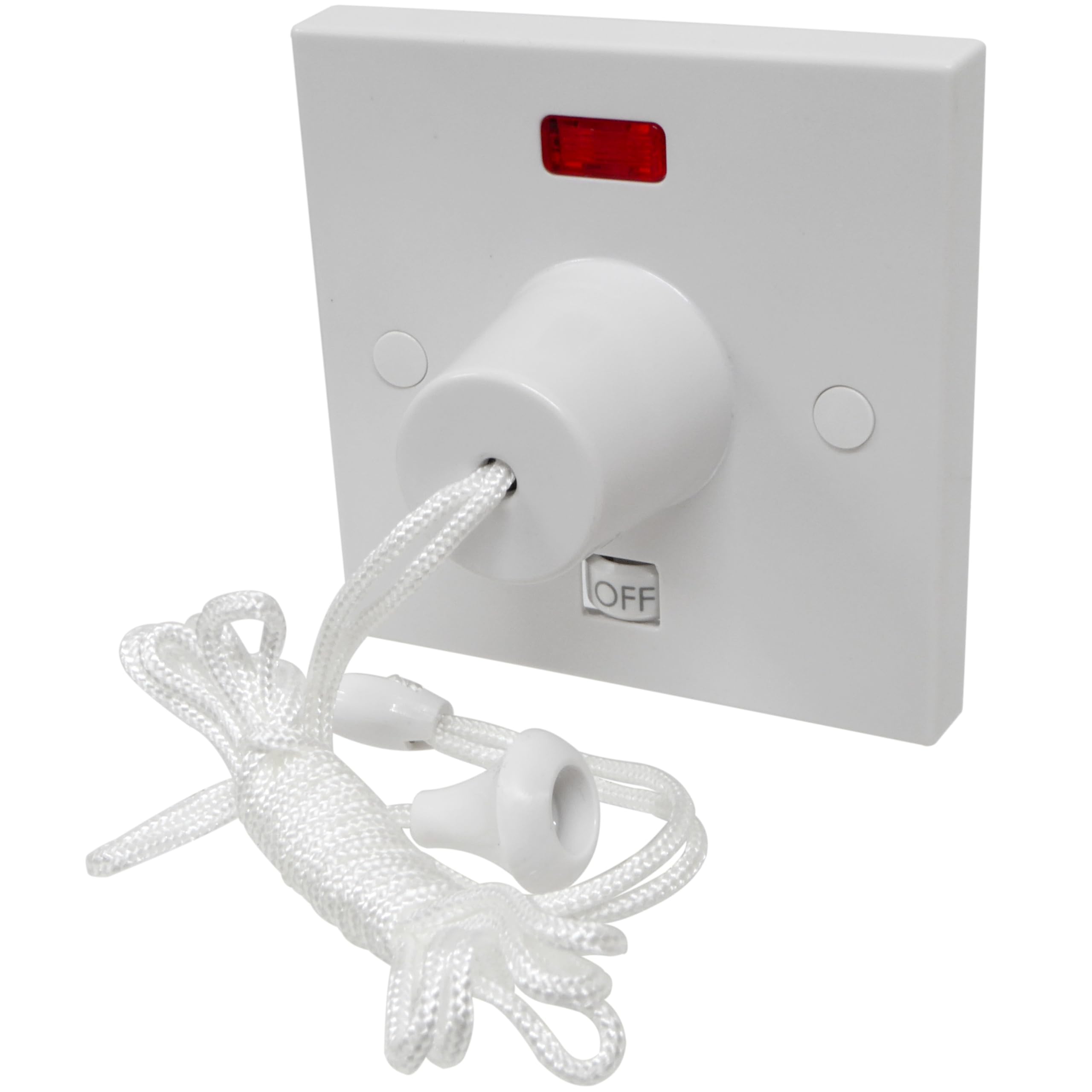 45 Amp Shower Switch - Double Pole Pull Cord Ceiling Switch with Neon ...