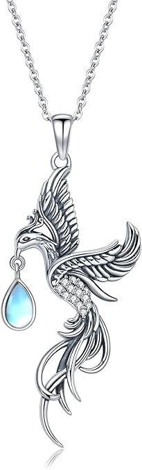 Amazon.com: YAFEINI Phoenix Necklace 925 Sterling Silver Phoenix ...