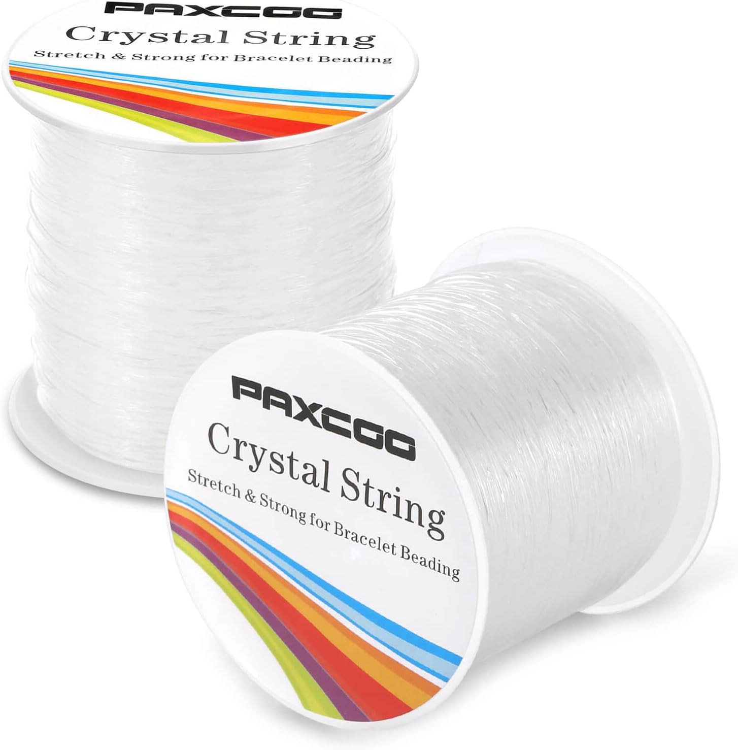 Paxcoo 0.8mm Elastic String, Stretchy Bracelet String Crystal String Bead Cord for Bracelet ...