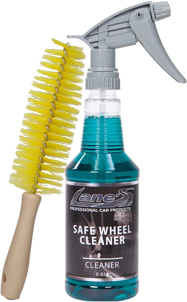Amazon.com: LANE'S Chrome Wheel Cleaner & Spoke Brush Kit - 32oz - with ...