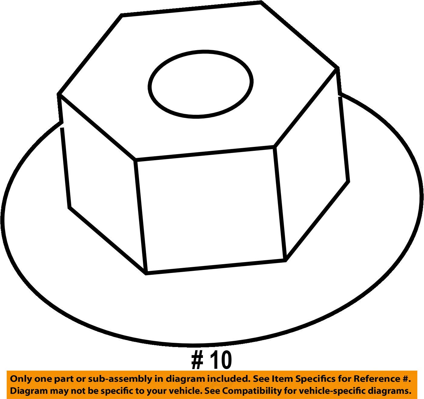 Snapklik.com : 54588-JA060 Lower Control Arm Nut