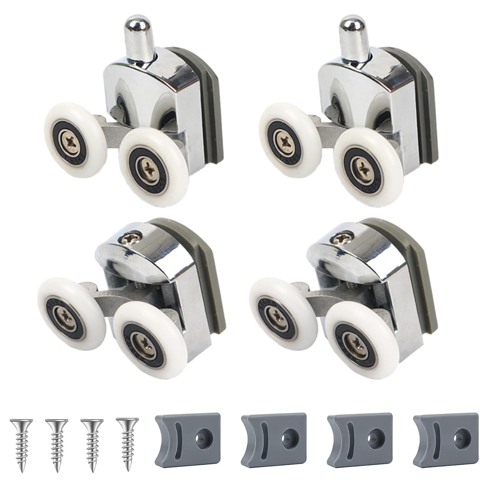 4 PCS Shower Door Runners, Shower Door Rollers, Shower Accessories ...