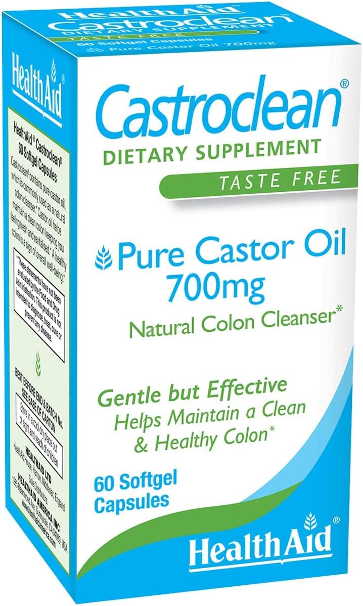 Amazon.com: Castroclean, 700mg Pure Castor Oil, 60 Softgel Caps, No ...