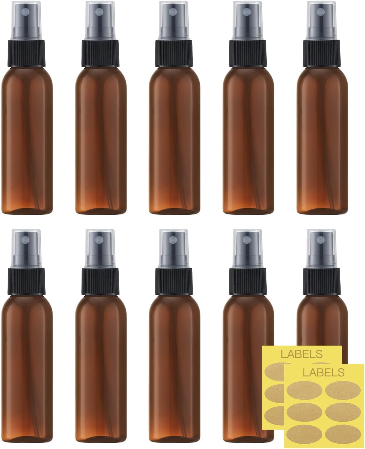 Amazon.com : LISAPACK 2oz Small Spray Bottle (10 Pack) Plastic Mini ...
