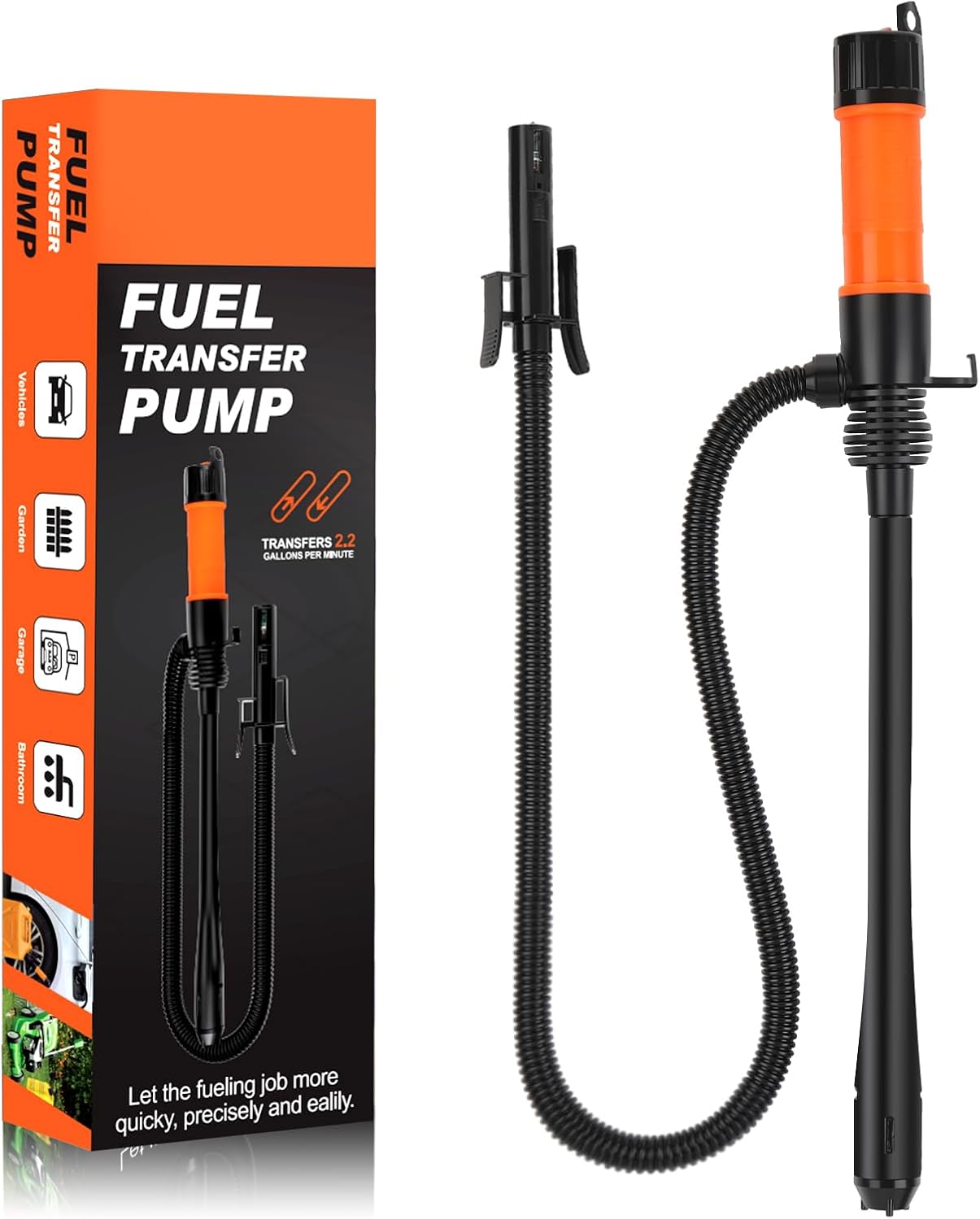 Amazon.com: Portable Fuel Transfer Pump Battery Powered Siphon Liquid ...