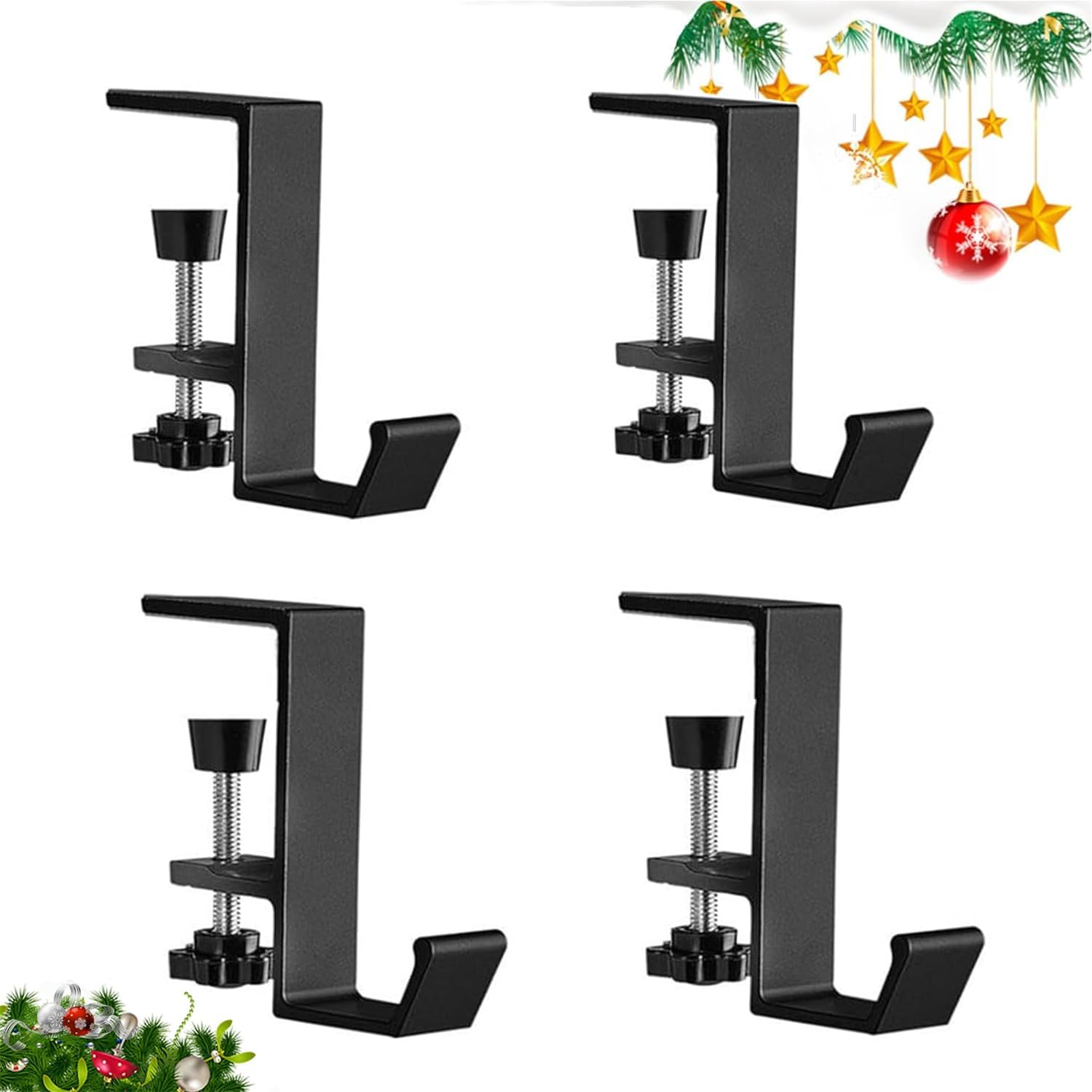 Amazon.com: Guojanfon 4Pcs Fireplace Stocking and Garland Hanger, 2 in ...