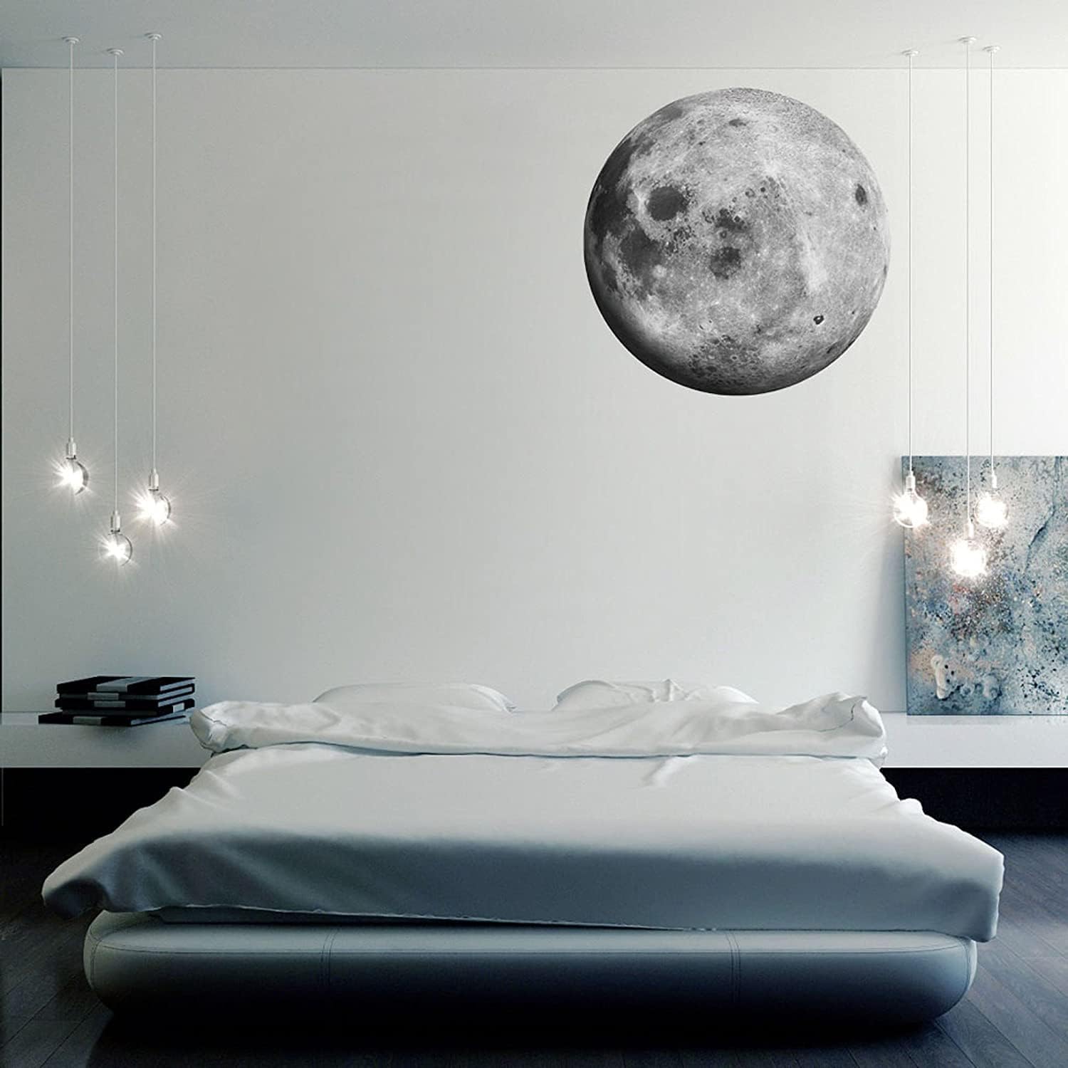 Amazon.com: Moon Nursery Decor - Outer Space Wall Mural & Planet Decor ...