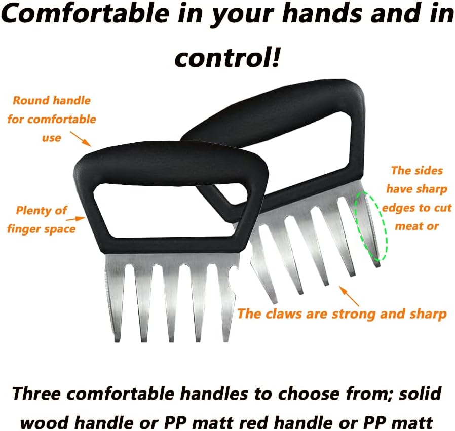 Buy RobinEllis Meat Handler Shredder Claws Set of 2, Stainless Steel ...
