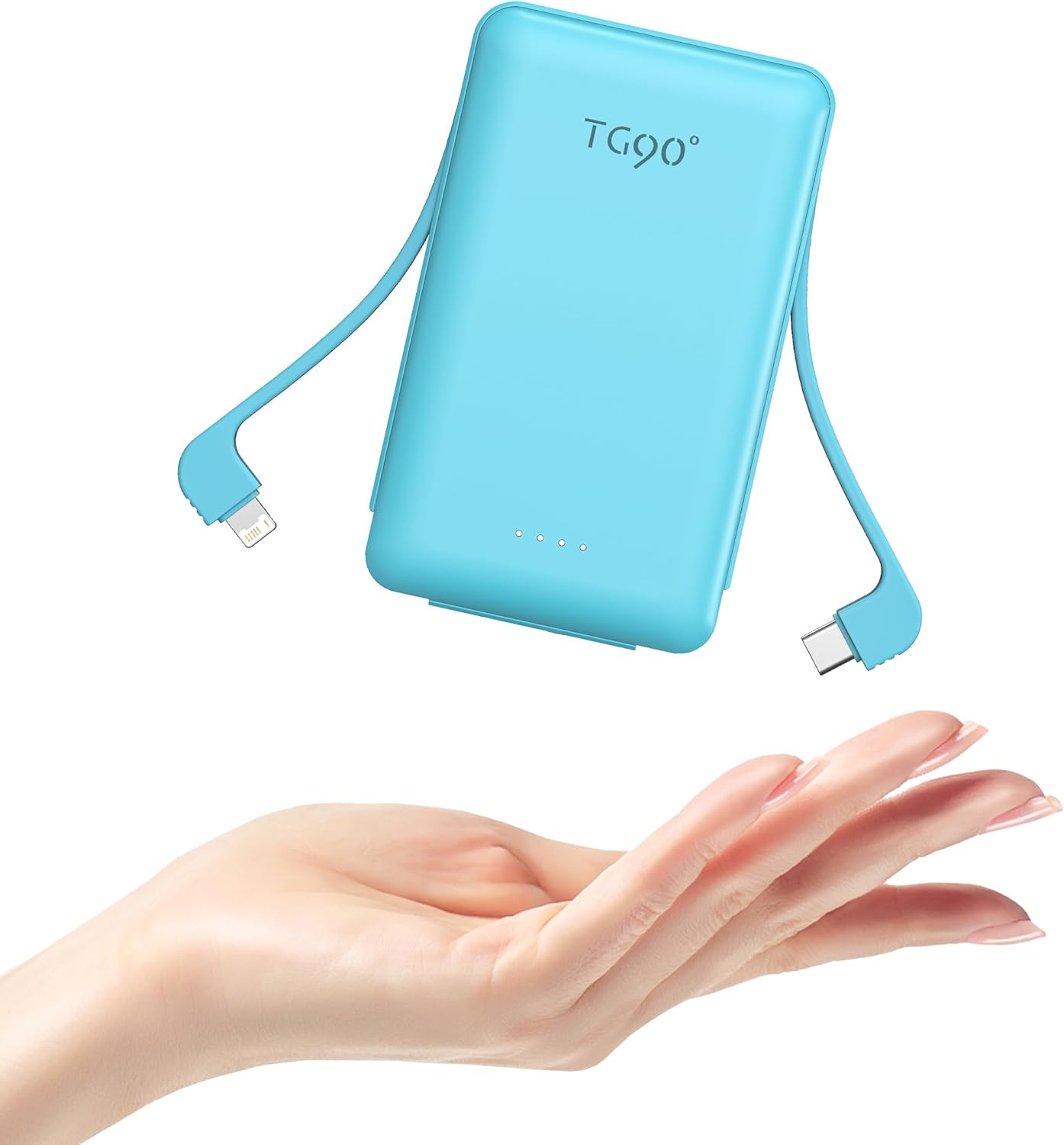 Amazon.com: TG90° 5000mAh Portable Charger with Built-in Cables and ...