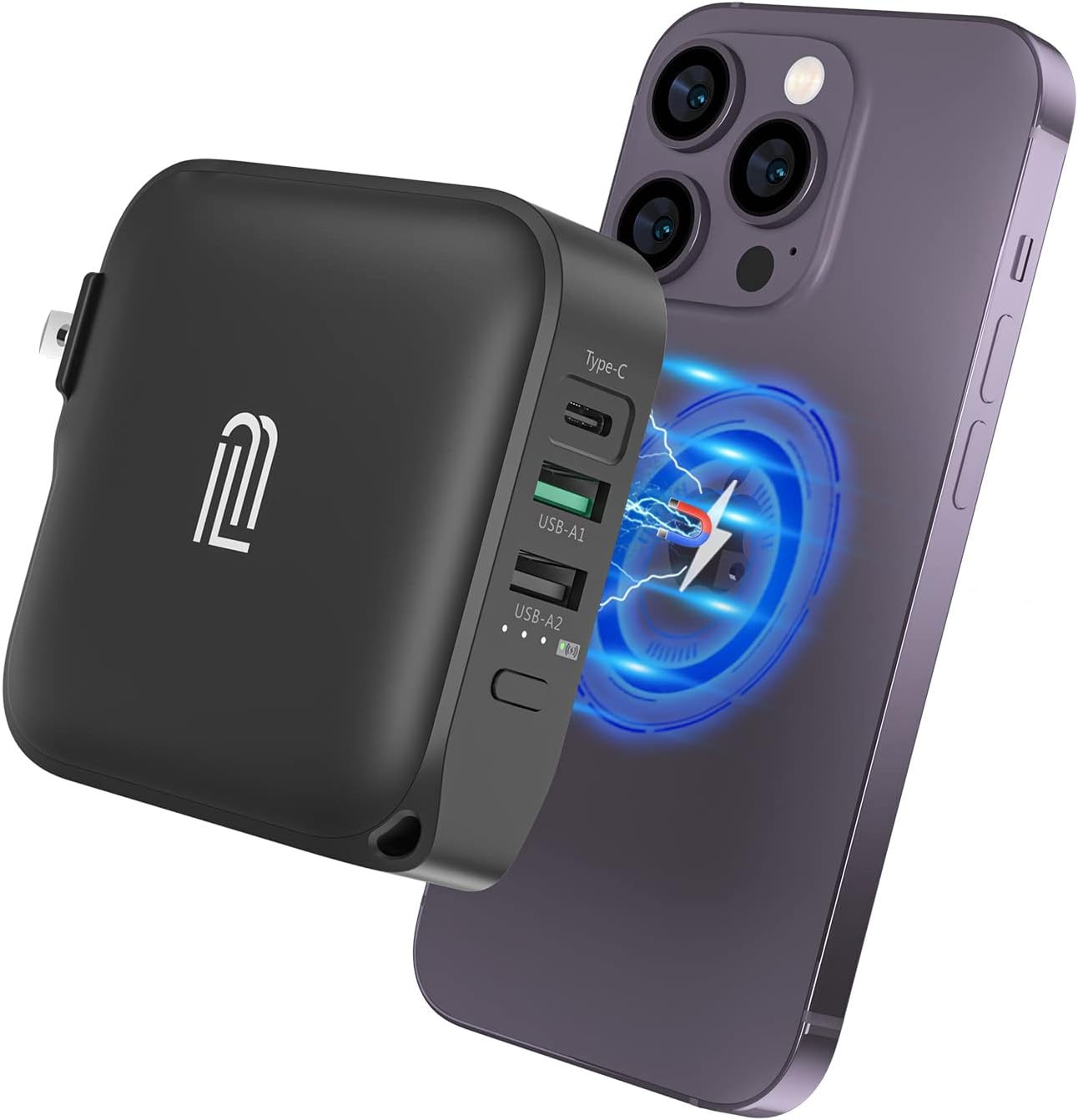 MagLoop Cargador portátil inalámbrico, banco de energía magnético de ...