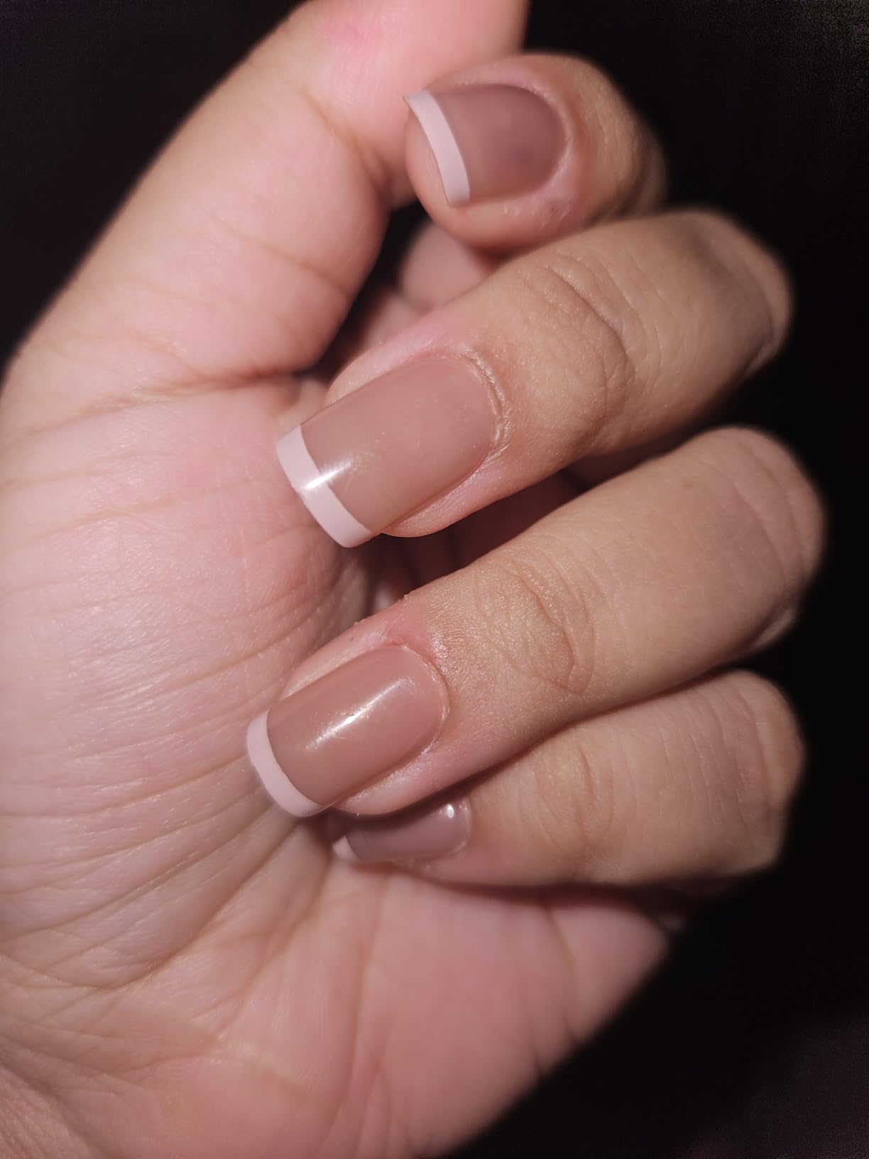 Buy Gloss & Go 24 Reusable Artificial Fake Nail Set| Light Dark Peach ...