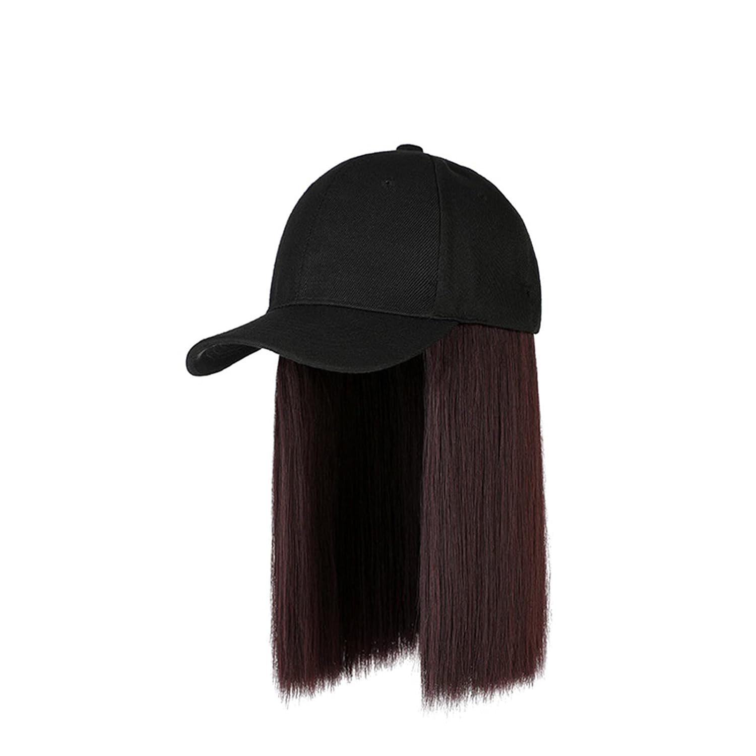 Amazon.com : MarryLee Baseball Cap Wig With Hair Attached Hat Hair ...