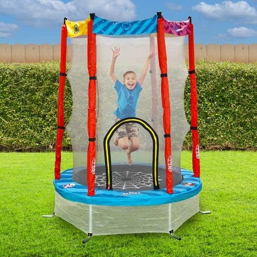 WAHU Spidey and his Amazing Friends 4.5ft Trampoline Red/Blue/Black ...