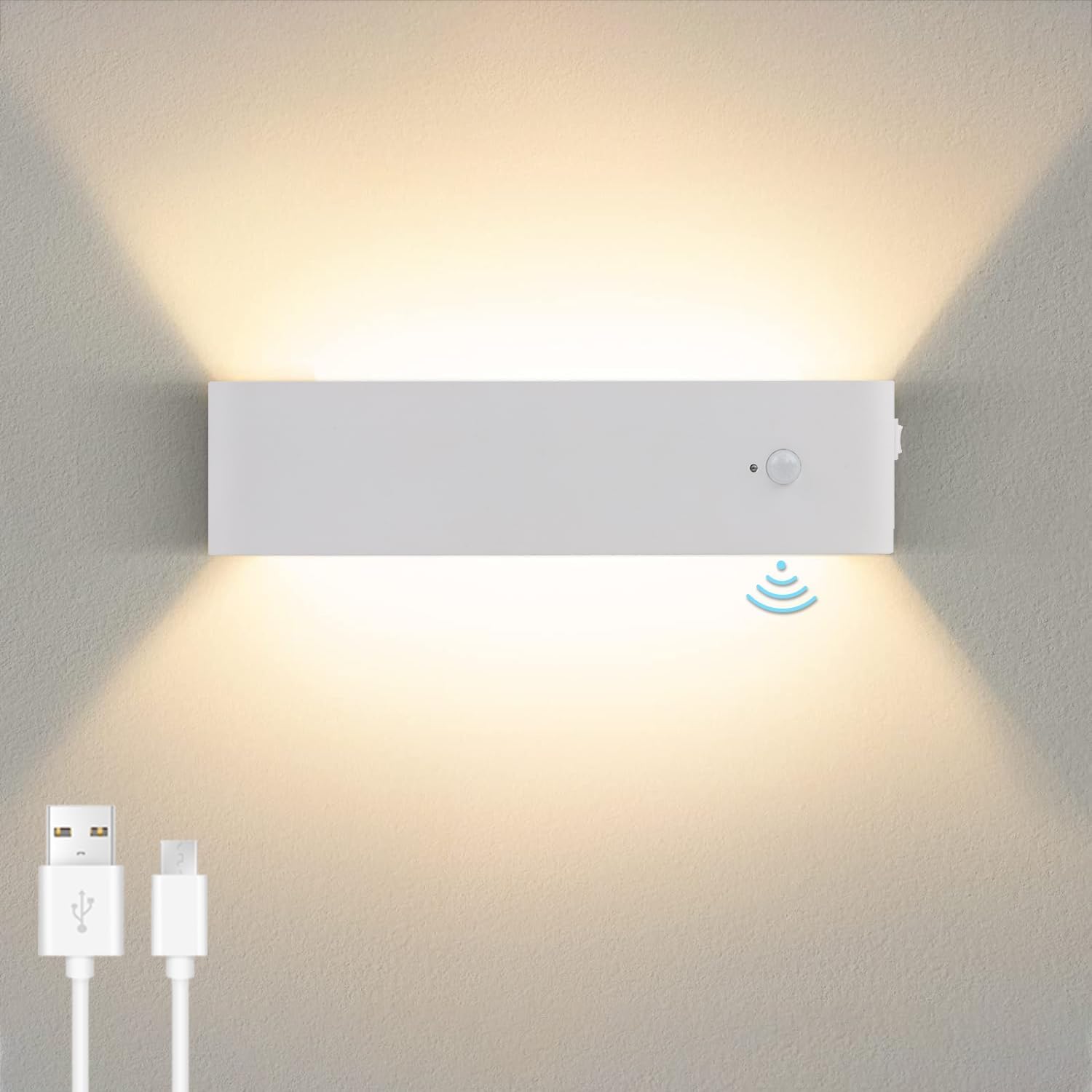 SENFAY LED Applique murale sans fil avec Détecteur de Mouvement ...