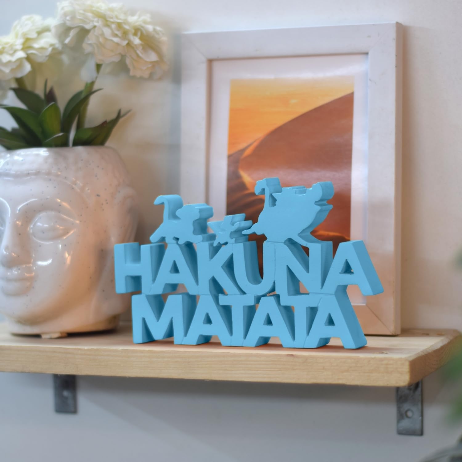 Buy NUKKAD TALES Hakuna Matata Blue Fancy Decoration Showpiece Home Decor Items for Bedroom ...