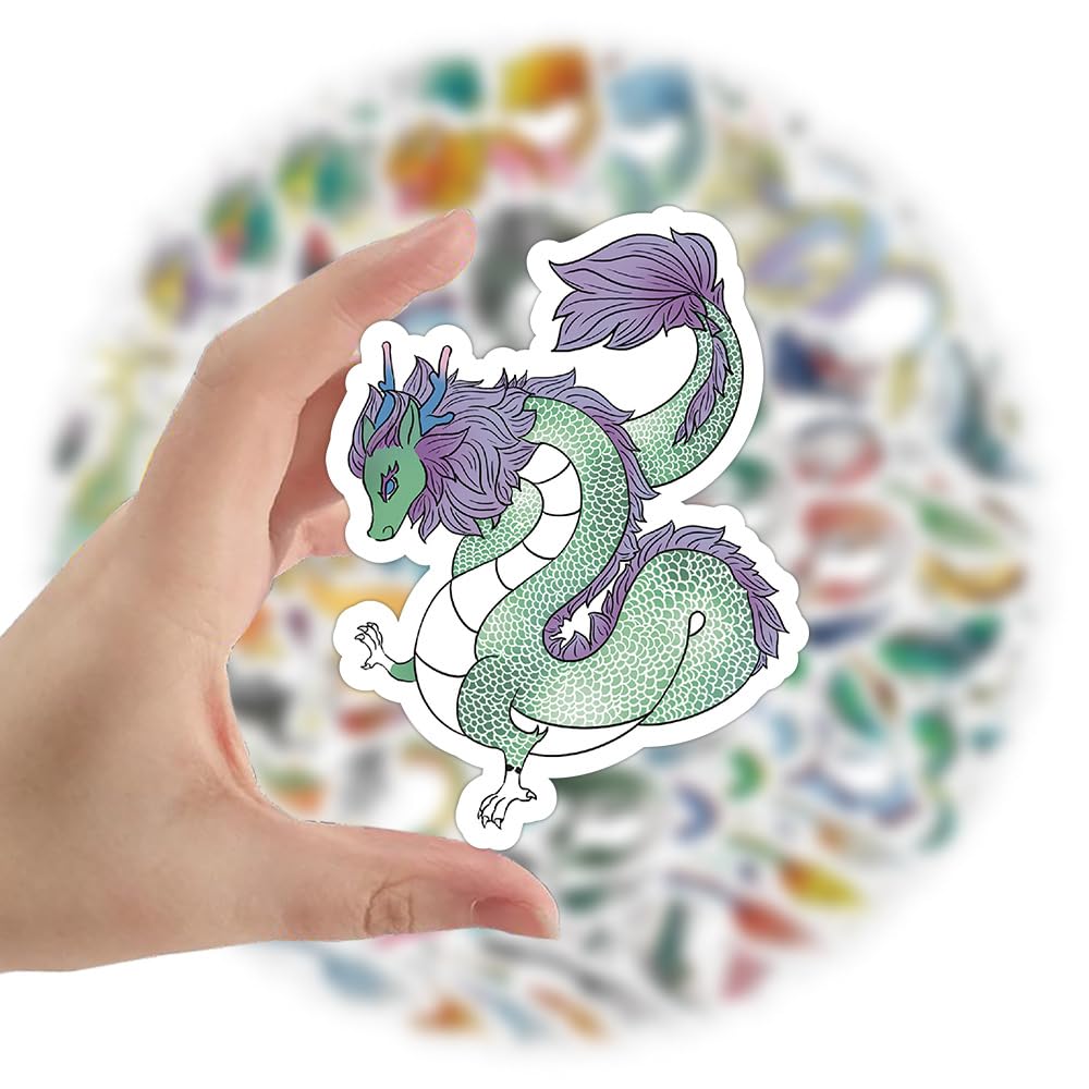 Snapklik.com : Asian Chinese Dragon Sticker 60 Pcs Waterproof Cute ...
