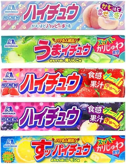 Amazon.com : Hi Chew Japanese 5 Flavors(Peach/green apple/strawberry ...