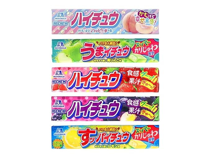 Amazon.com : Hi Chew Japanese 5 Flavors(Peach/green apple/strawberry ...