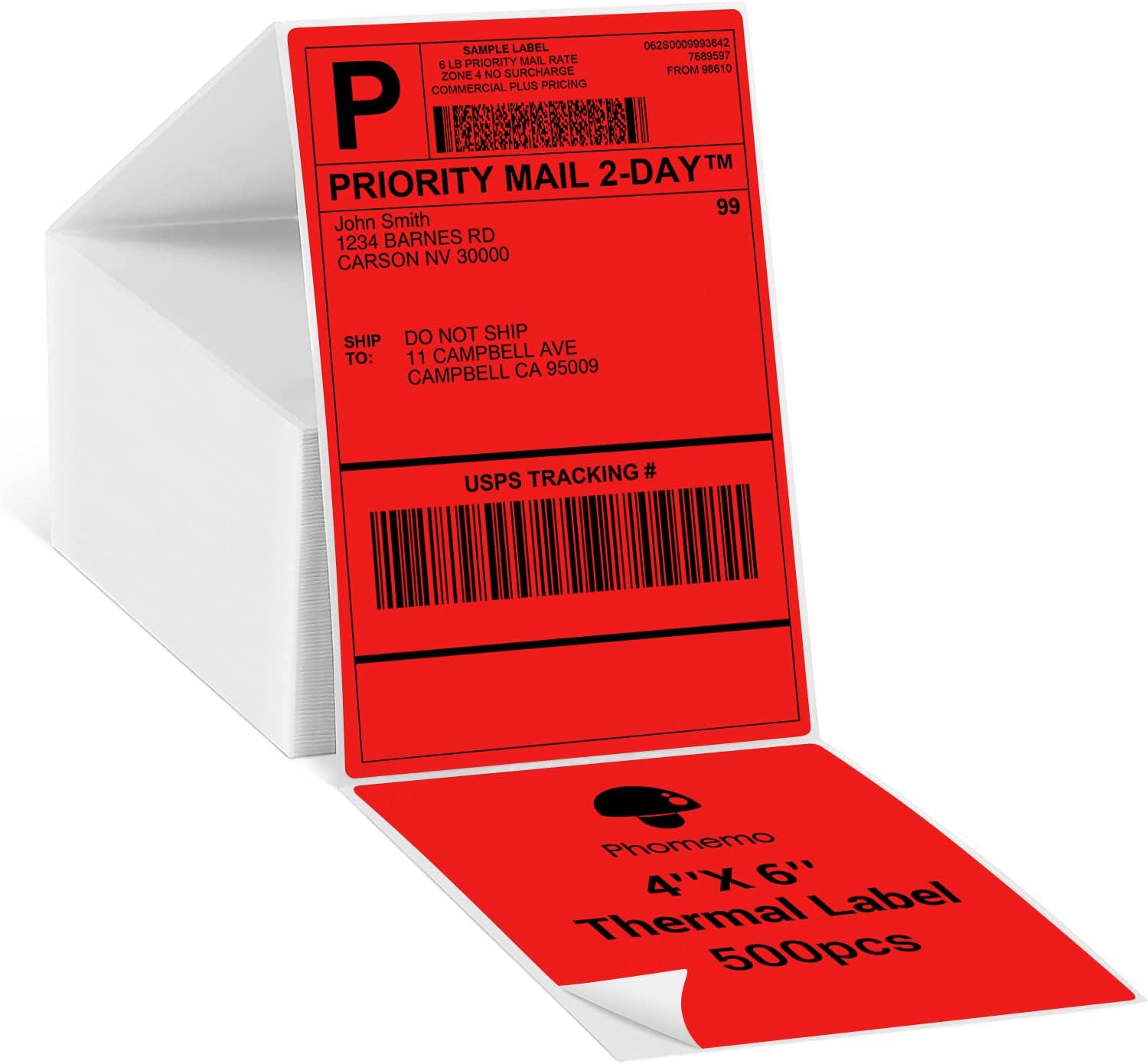 Phomemo 4x6 Thermal Paper Printer Label Thermal Direct Shipping Label ...