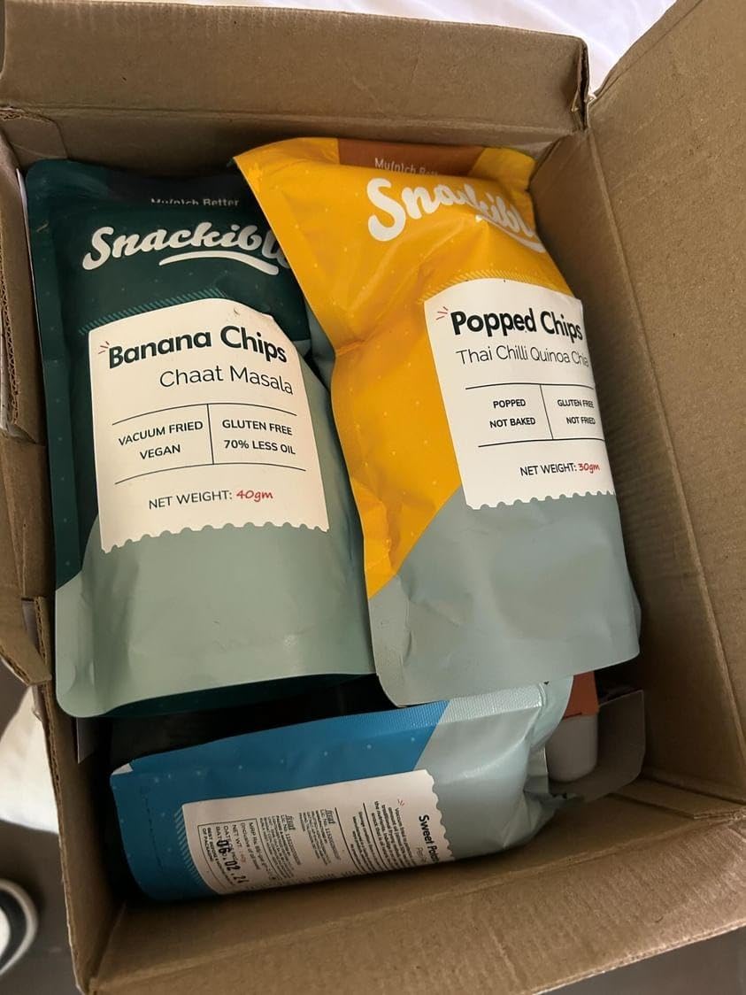 Snackible Birthday Gift Box | Box of 12 Healthy Snacks | Not Fried | No ...