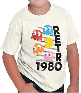 Amazon.com: Retro Pacman Arcade Game Characters Crewneck T Shirts Boy ...