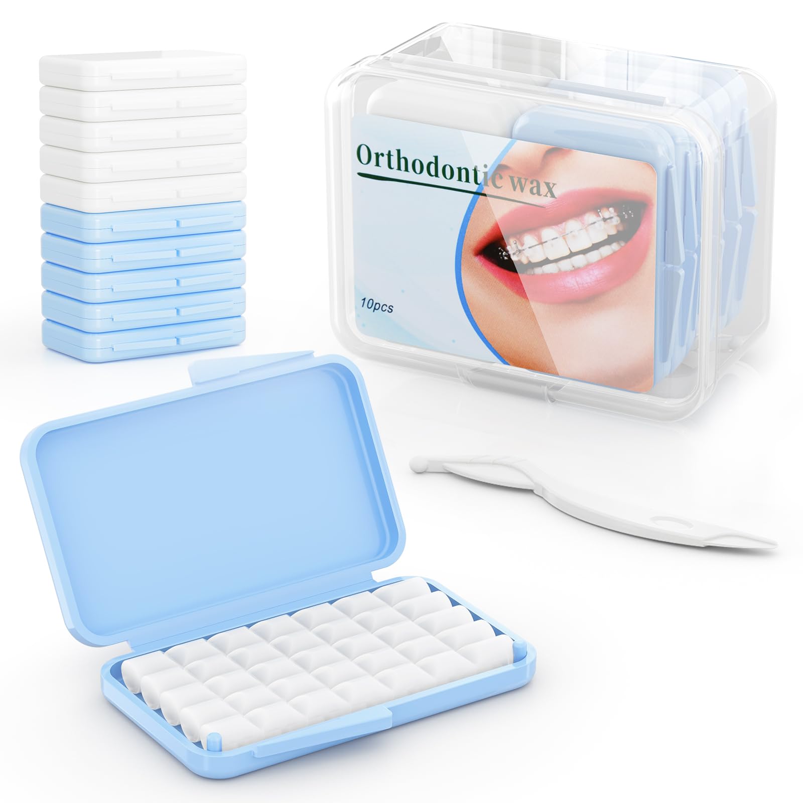 BVN Braces Wax Dental Wax: 10 Boxes Orthodontic Wax Strips, Braces Wax ...