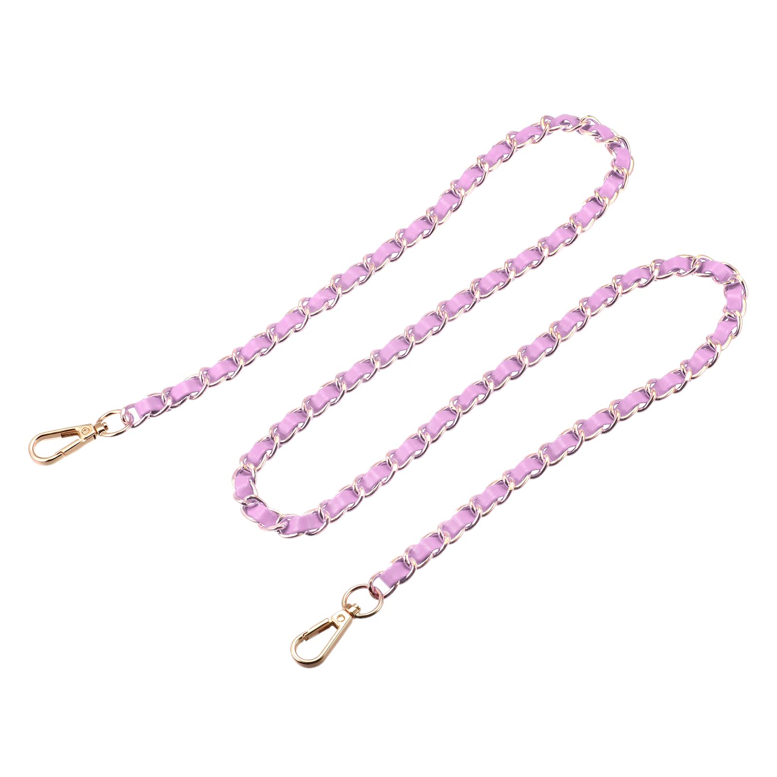Amazon.com: uxcell Purse Chain Strap, 47" Leather Iron Flat Chain Strap ...