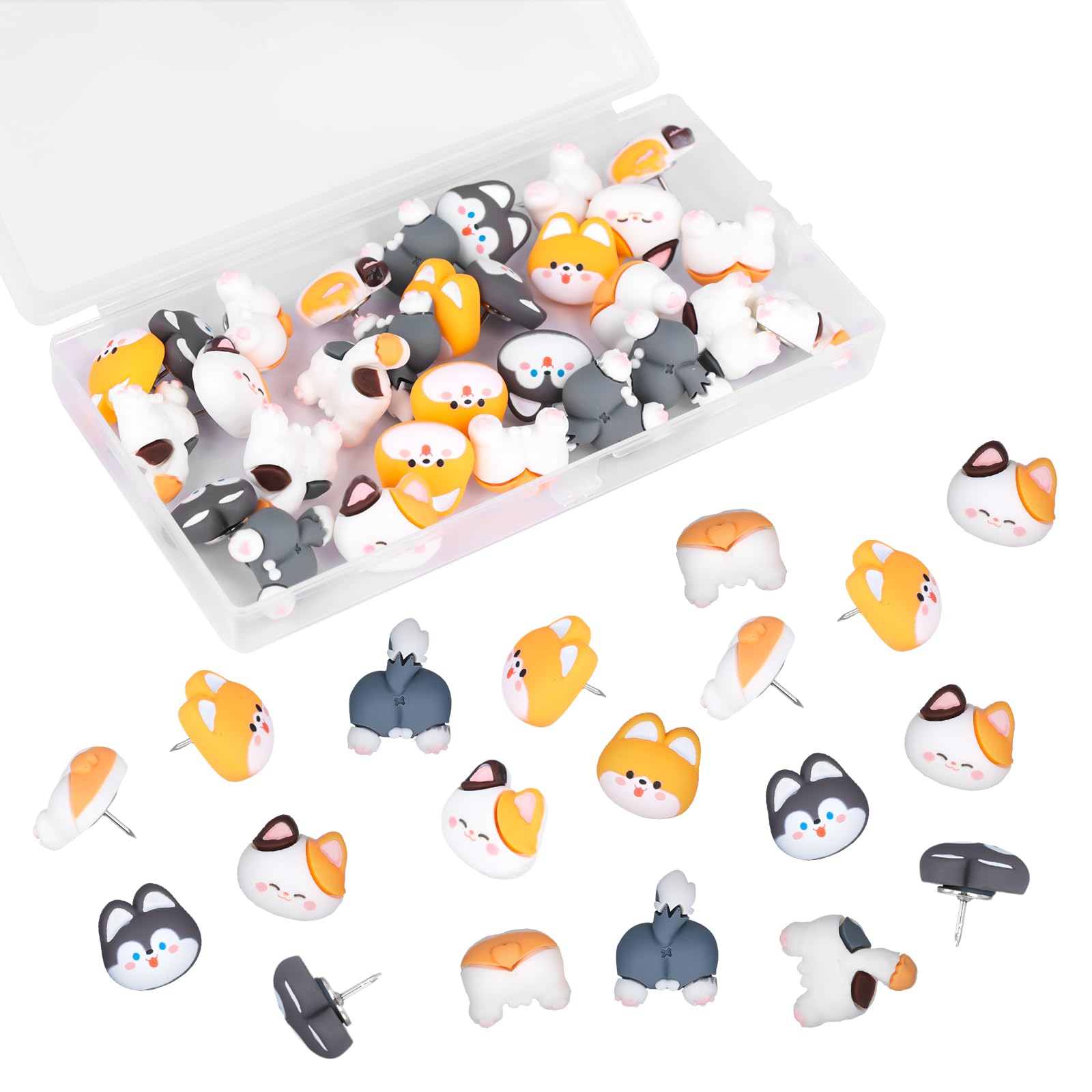 Amazon.com: 30pcs Cute Push Pins, Decorative Cute Thumb Tacks Cat & Dog ...