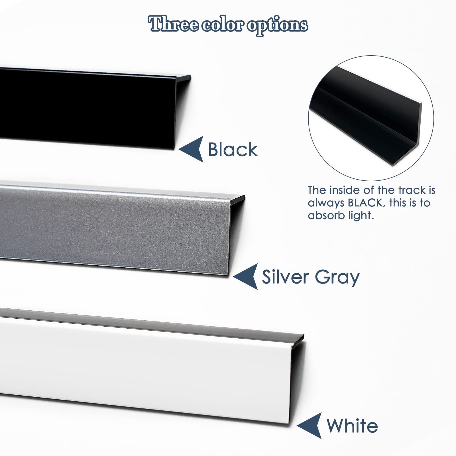 Keego PVC Light Blockers 100% Blackout for Window Shades & Blinds Side ...