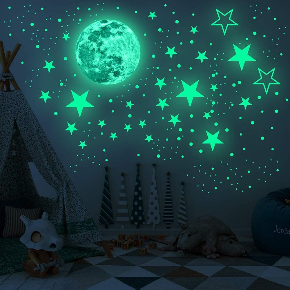 Amazon.com: Glow in The Dark Stars Stickers for Ceiling, Adhesive ...