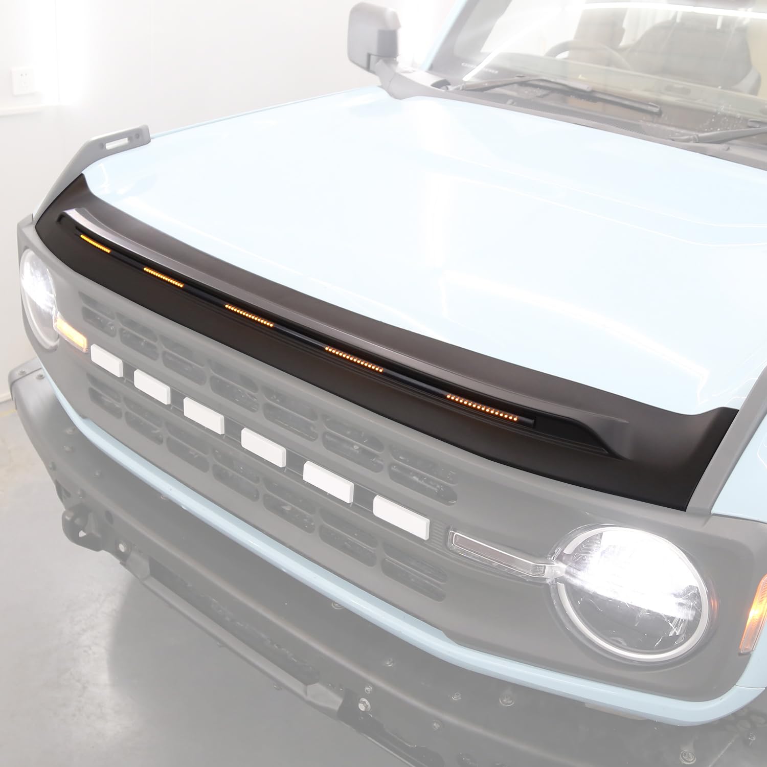 Amazon.com: Bug Shield Hood Deflector with Light for Ford Bronco 2021 ...