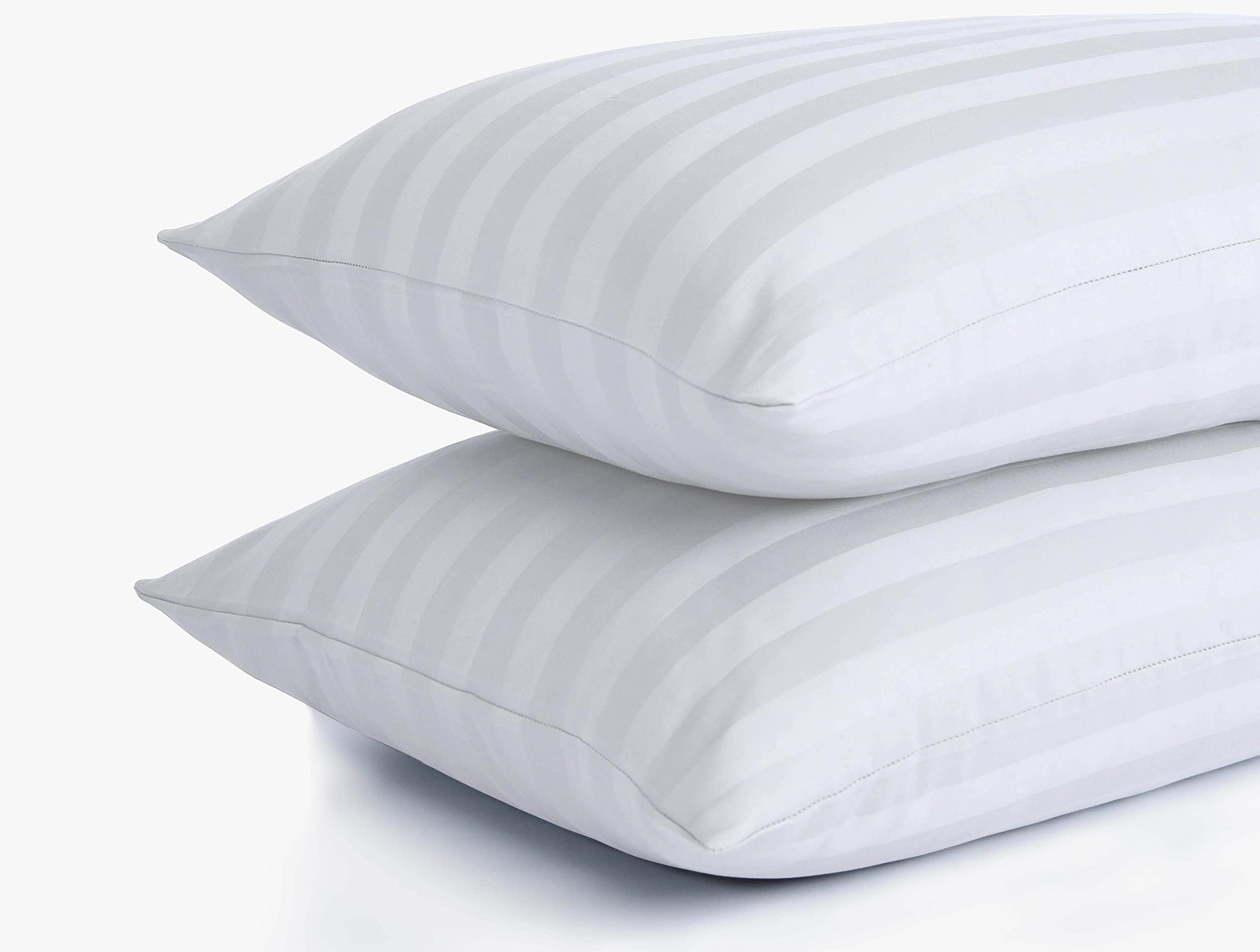 Amazon Basics 100% Cotton Soft Pillow Cases With Zip, 4 Piece, White ...
