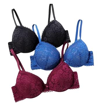 Dilency Sales Women's & Girl's Regular wear Netted Lace Padded Pushup ...