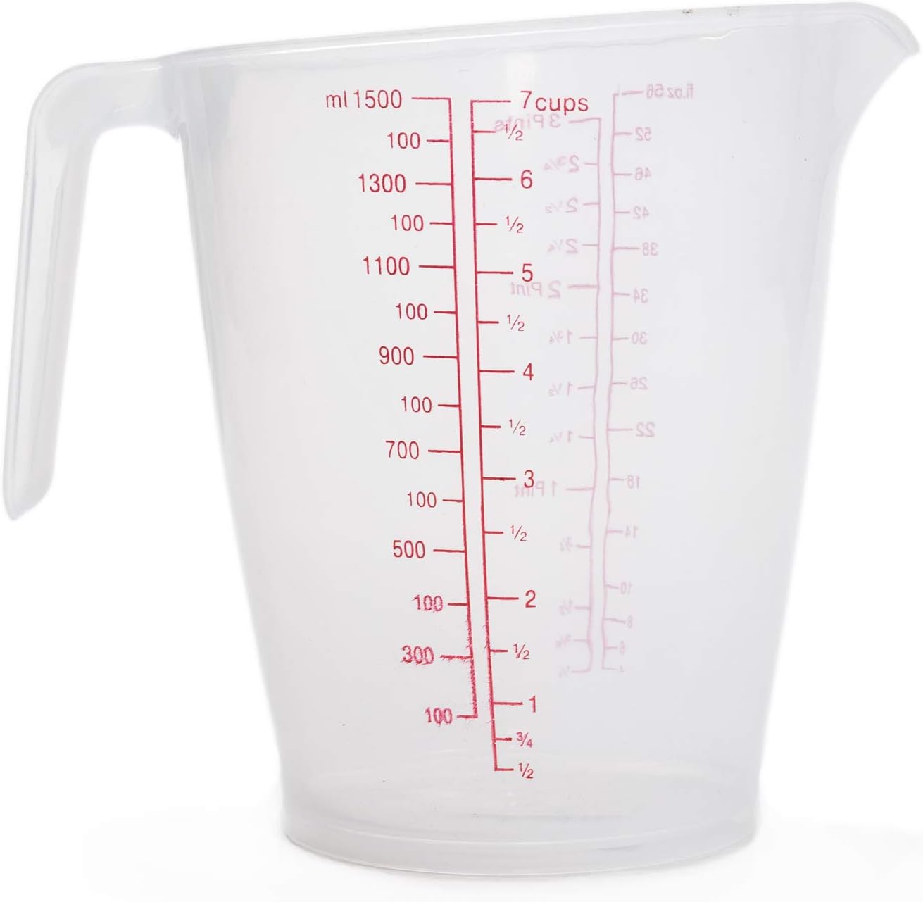 Measuring Plastic Jug with Easy Grip Handle and spout, Precise ...