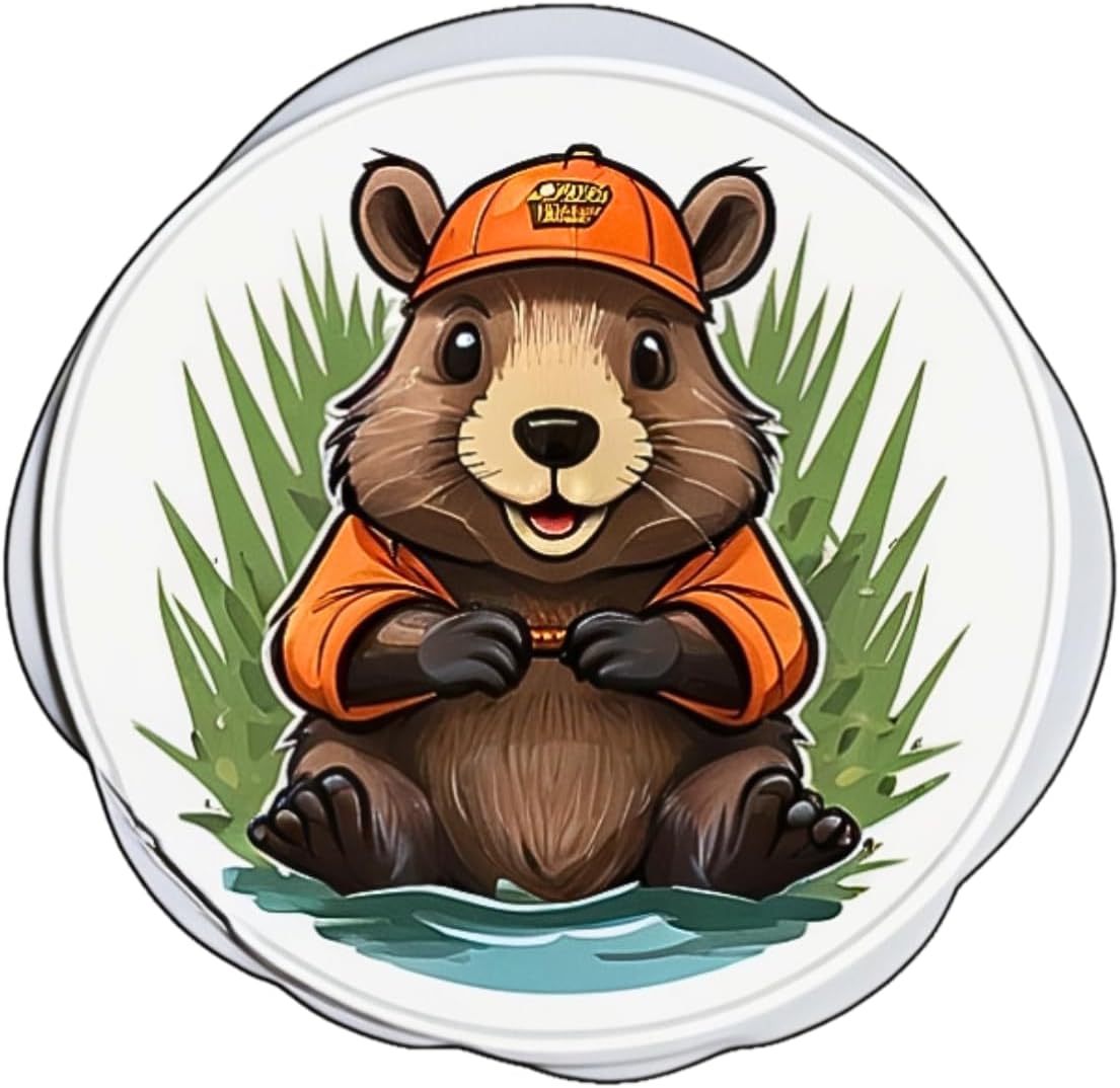 Amazon.com: 3pcs Cute Beaver Stickers for 3in Water Bottles, Waterproof ...
