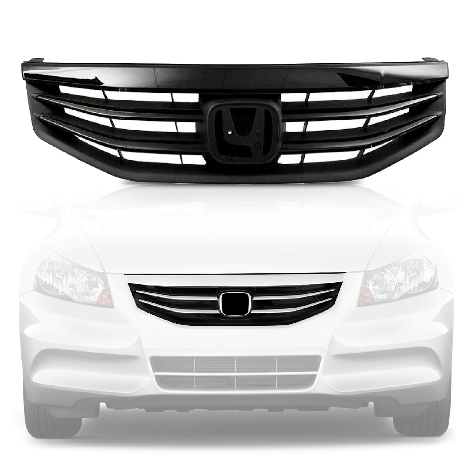 Amazon.com: YLT AUTO Front Bumper Upper Grille Guard Replacement Kit ...