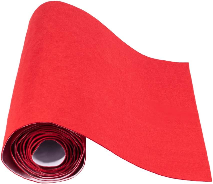 BENECREAT 40cmx2m Red Self Adhesive Sticky Backed Felt Multipurpose ...