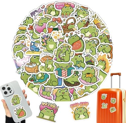 100PCS Frog Stickers Frog Decals Cute Frog Laptop Stickers Cartoon Frog ...