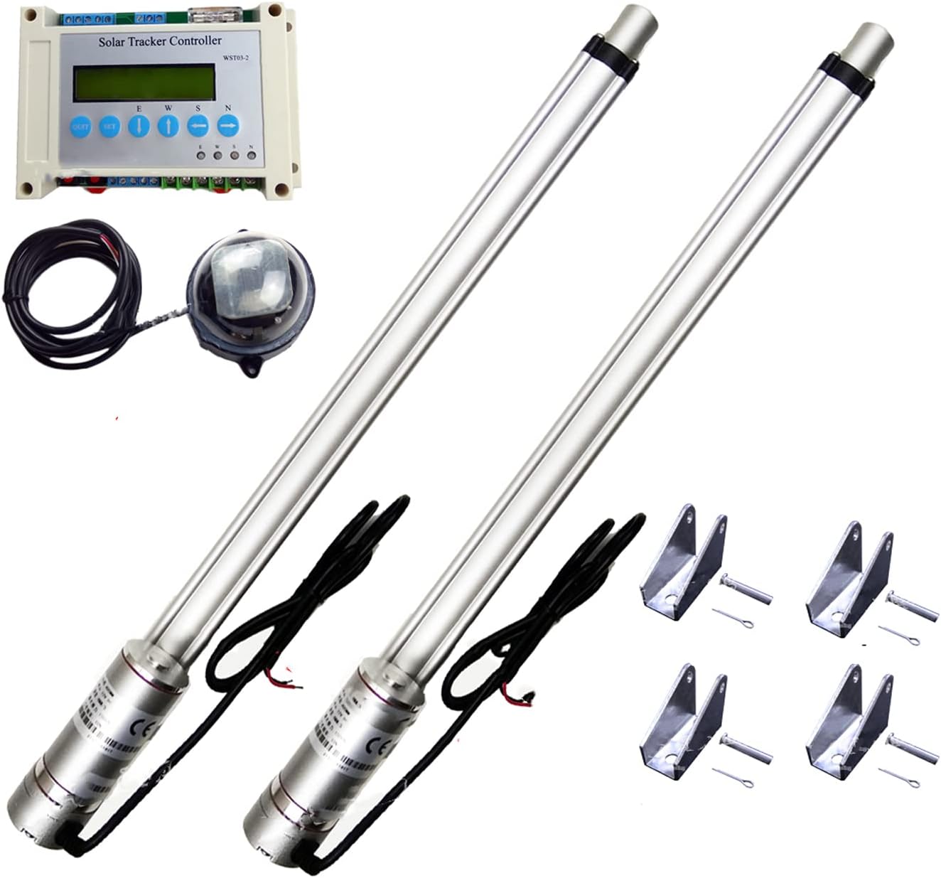 QAZNHODDS Dual Axis Solar Panel Tracking Sunlight Tracker Kit Electric ...