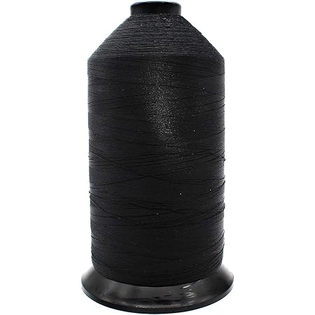 Amazon.com: Black Bonded Polyester Thread Size 92 (Tex 90) 16 Oz Spool ...